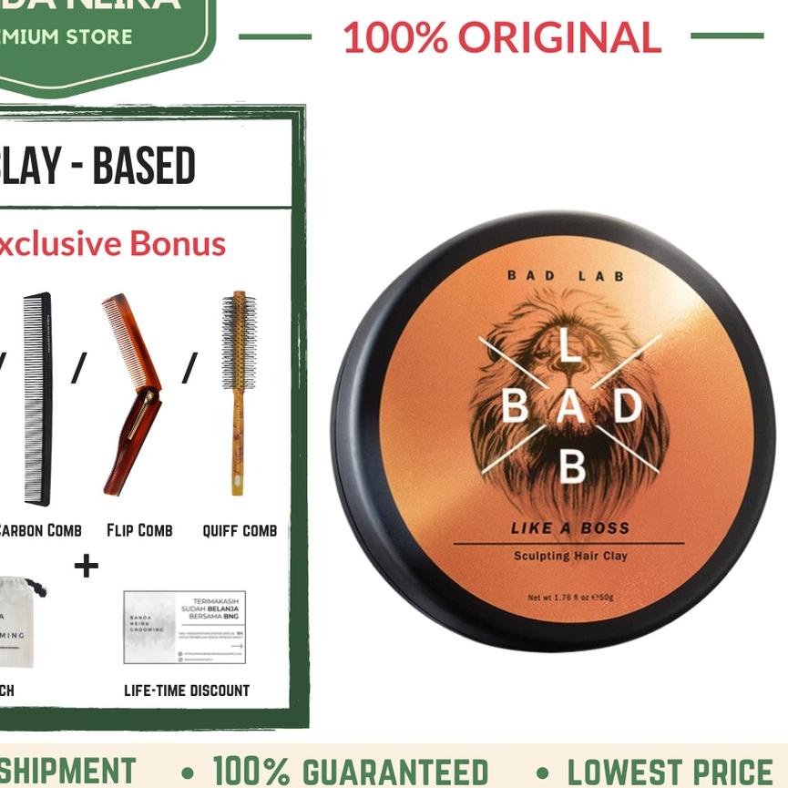 Jual ♚ BadLab / Bad Lab Like A Boss Sculpting Hair Clay ♣ | Shopee ...