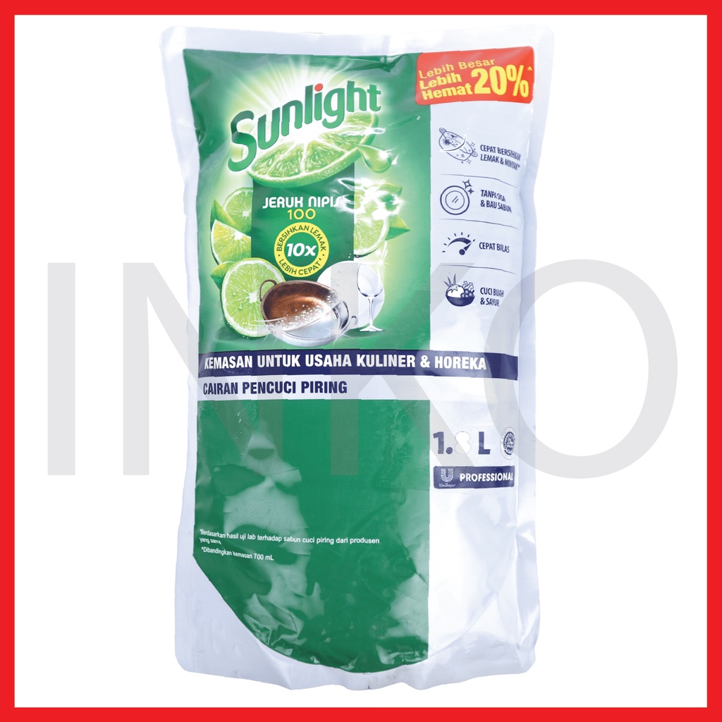 Jual SUNLIGHT JERUK NIPIS 100 CAIRAN PENCUCI PIRING DISHWASHING CLEANER 1.8L | Shopee Indonesia