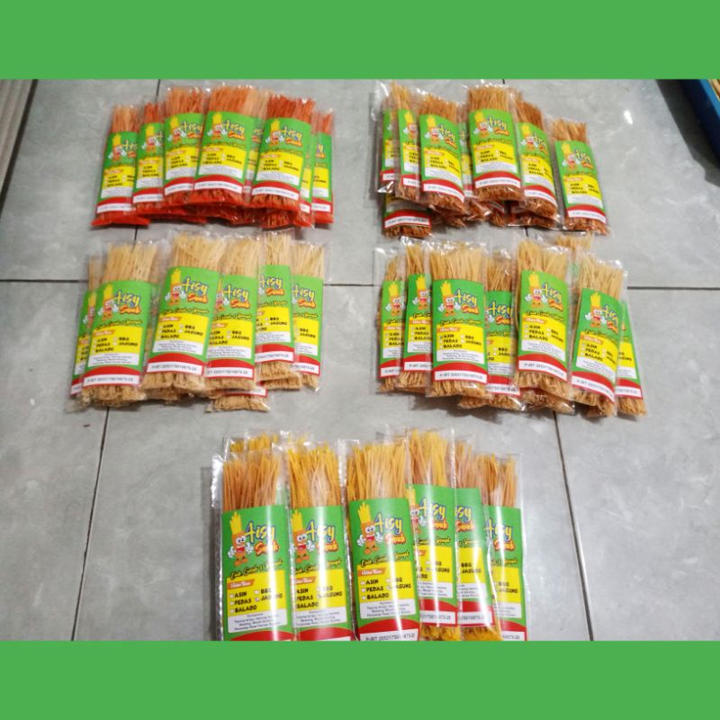 Jual Paket mie lidi isi 40 pcs 30 gram Aisy Snack | Shopee Indonesia
