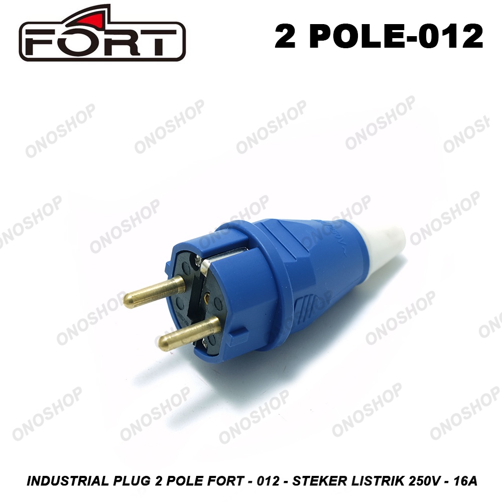 Jual Industrial Plug 2 Pole FORT - 012 - Steker Listrik 250V - 16A ...