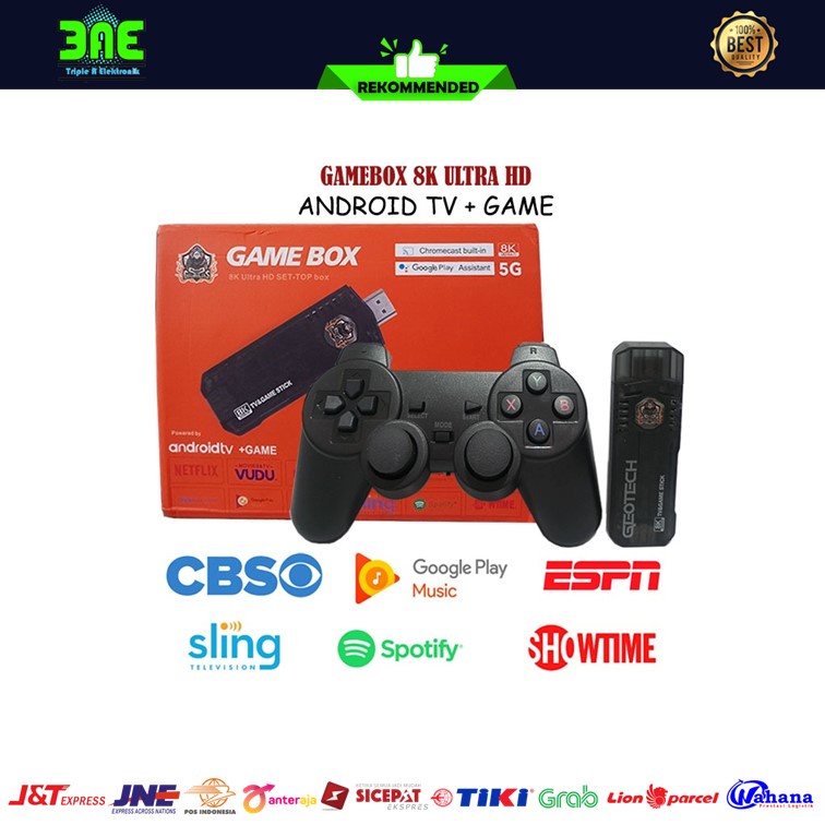 Jual Geotech X8 Android TV Stick + Game Box 8K UHD 1000 Games ...
