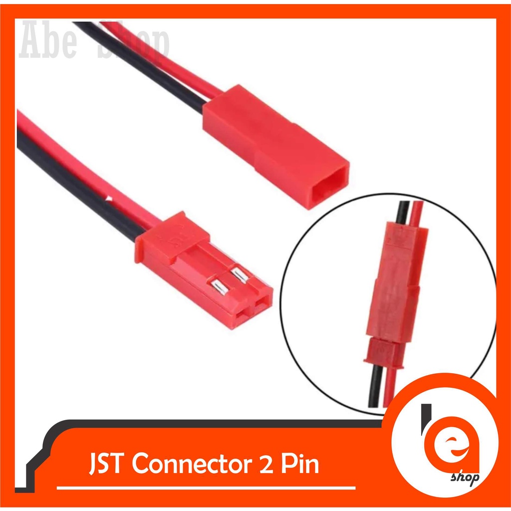 Jual JST Connector 2 Pin Sepasang Male Female Kabel Baterai Li-Po ...