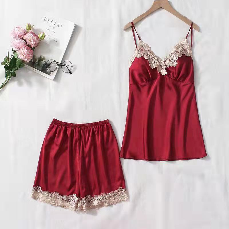 Jual Musim panas baru renda sutra suspender celana pendek sutra imitasi ...