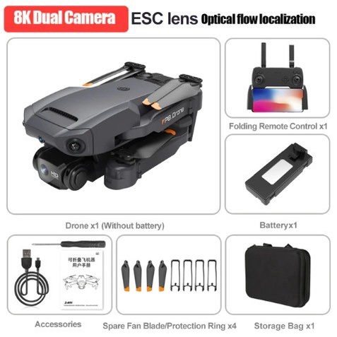 Jual P8 DRONE 8K DUAL CAMERA OPTICAL FLOW OBSTACLE AVOIDANCE ANTI ...