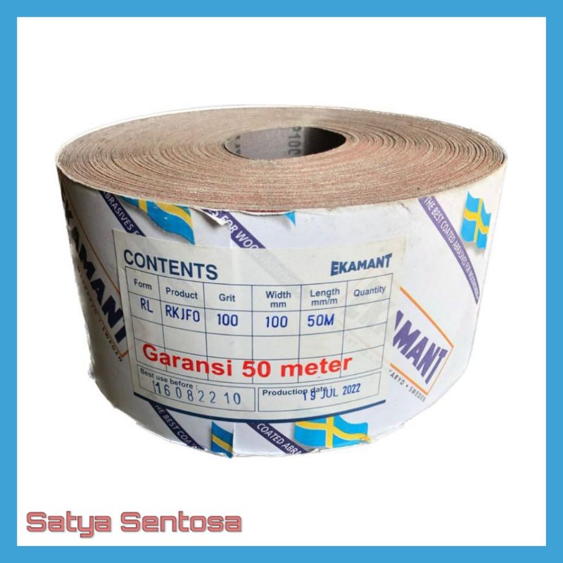 Jual Amplas Ekamant RKJFO Roll 50 Meter Original Ekamant Grit 60 80 100 ...