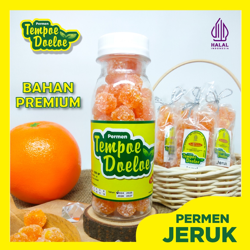 Jual Permen JERUK 100% Gula Asli Bahan Premium Merk Tempoe Doeloe ...
