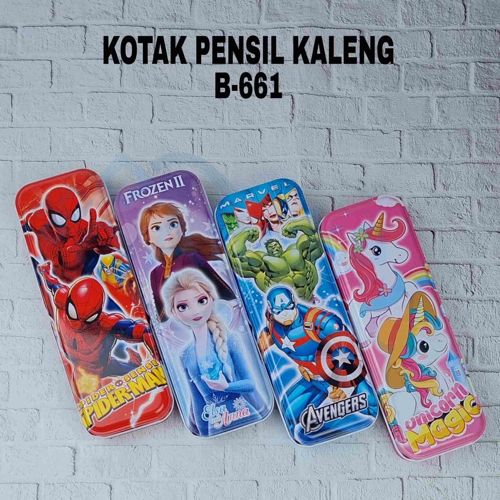 Jual Kotak Pensil Kaleng Motif Funcy / Tempat Pensil Kaleng Funcy B-661 ...