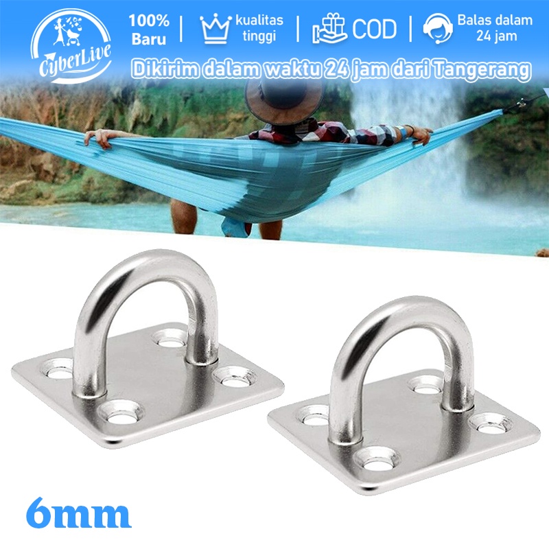 Jual 2 Set Hook Gantungan Hammock Pengait Gantungan Plafon Mount Anchor ...