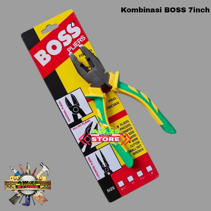 Jual Paket TANG SET 3 in 1 KOMBINASI POTONG LANCIP 6 inch / TANG BOSS ...