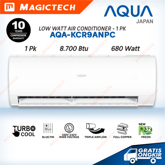 Jual AC AQUA LOW WATT 1 PK AQA-KCR9ANPC R32 680Watt | Shopee Indonesia