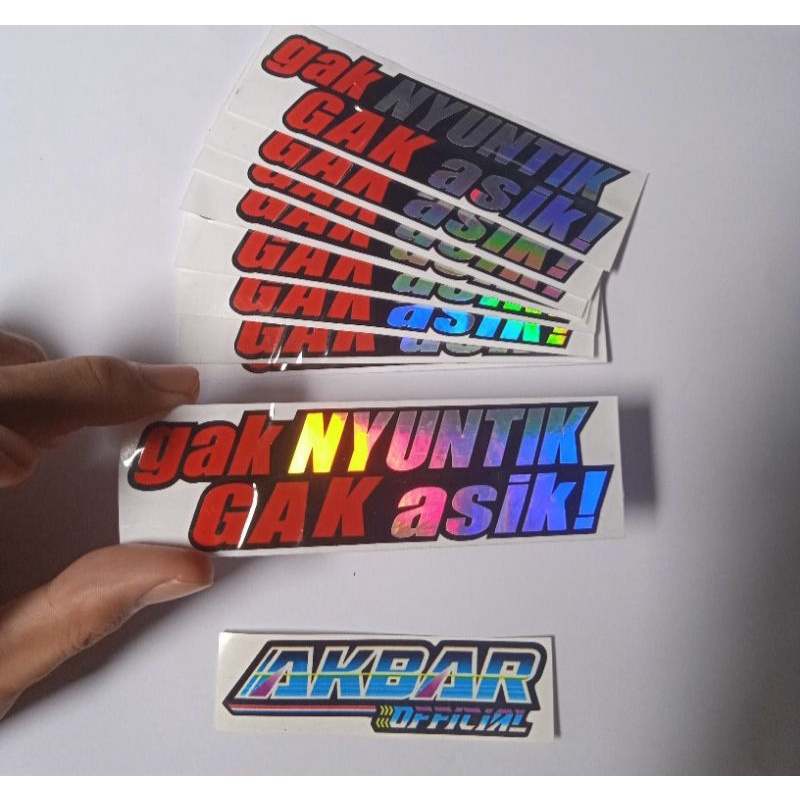 Jual stiker cutting kata kata gak nyuntik gak asik | Shopee Indonesia