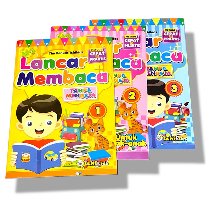 Jual Buku Paud Tk Lancar Membaca Tanpa mengeja Ichikids | Shopee Indonesia