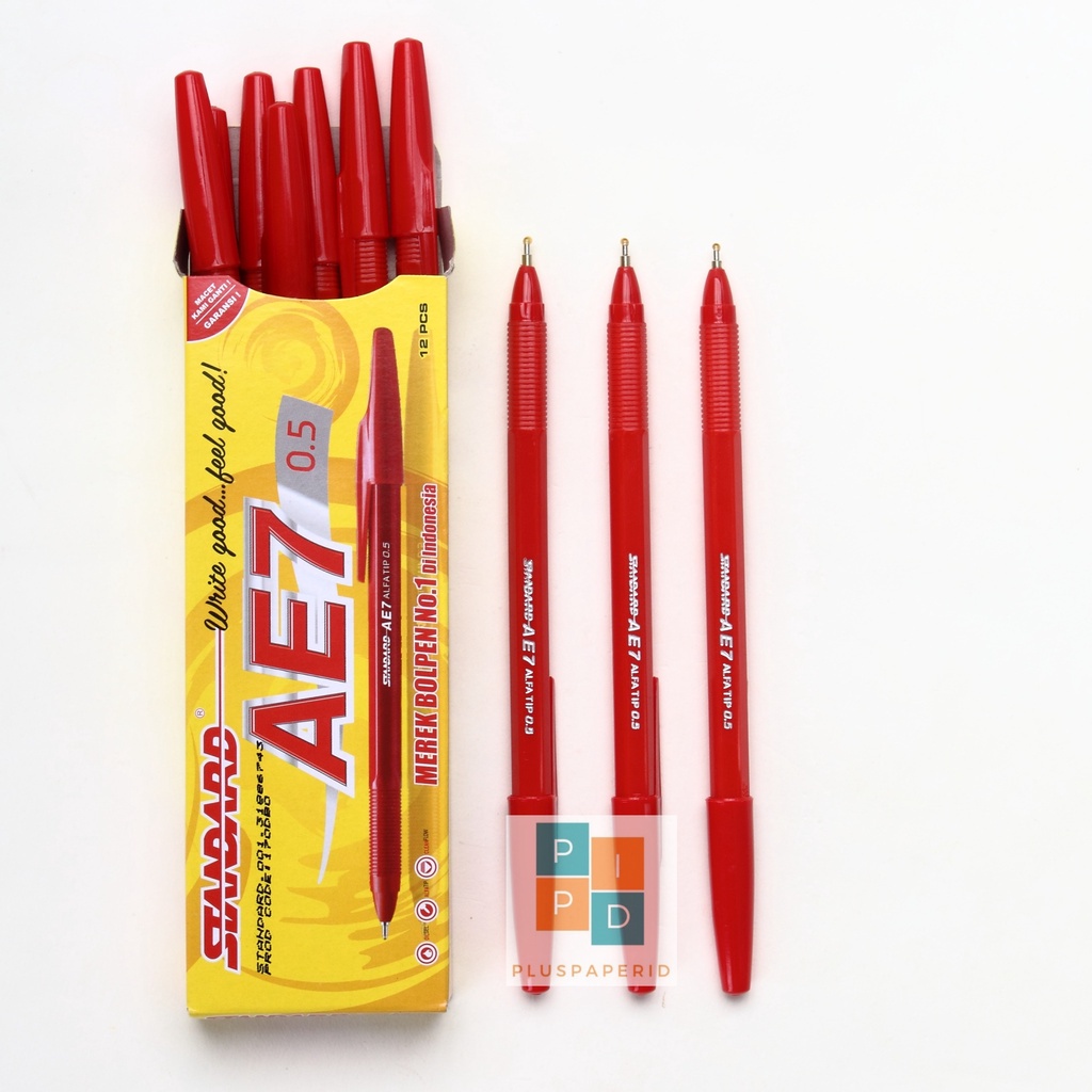 Jual Standard - Pulpen Bolpen Ball Point AE7 0.5mm Super Smooth - Lusin | Shopee Indonesia