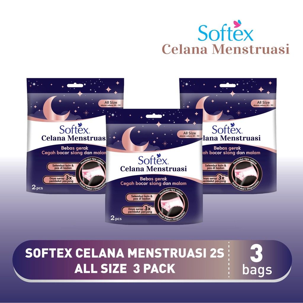 Jual SOFTEX Celana Menstruasi ALL Size | EXTRA SIZE | Shopee Indonesia