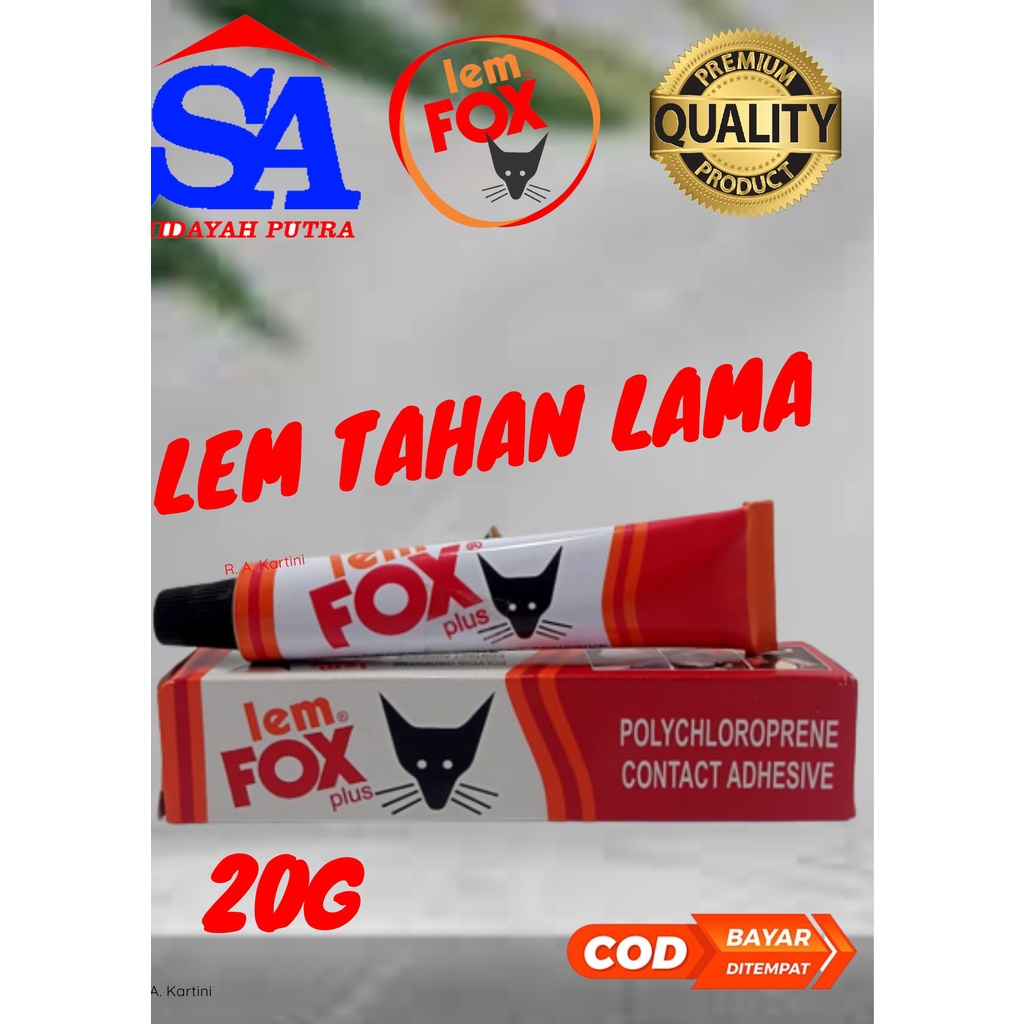 Jual LEM FOX TUBE 20 GR LEM FOX MERAH LEM FOX ODOL SERBAGUNA | Shopee ...