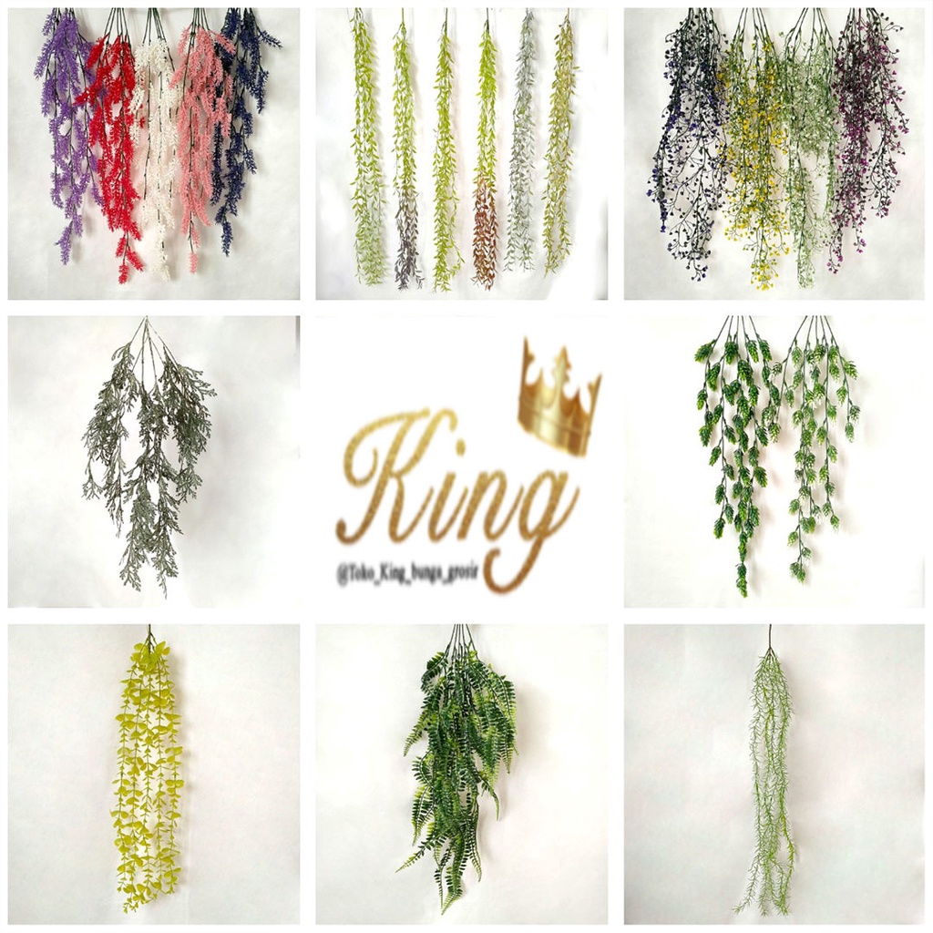 Jual Artificial Garland Daun Juntai Plastik Daun Anggrek Bunga Rambat ...