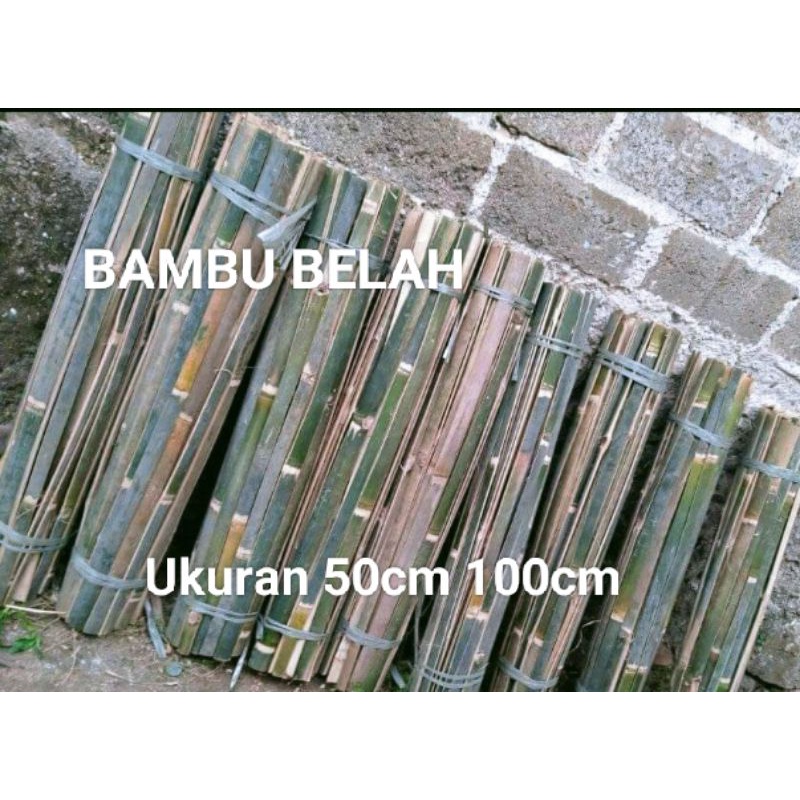 Jual BILAH BAMBU | KIKIS BAMBU | BAMBU BELAH Ukuran 50cm 100cm | Shopee ...