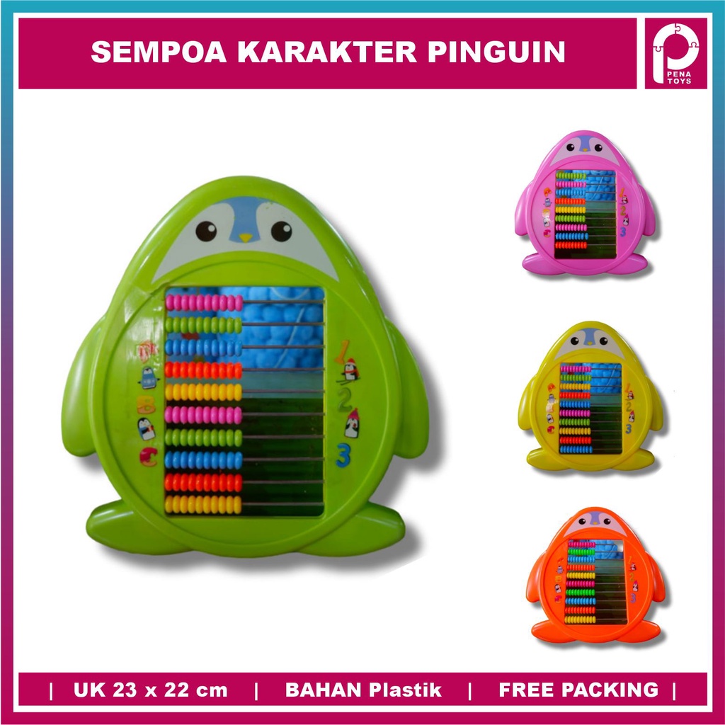 Jual Simpoa (Model Pinguin) / Sempoa aritmatika/ sipoa / alat hitung ...