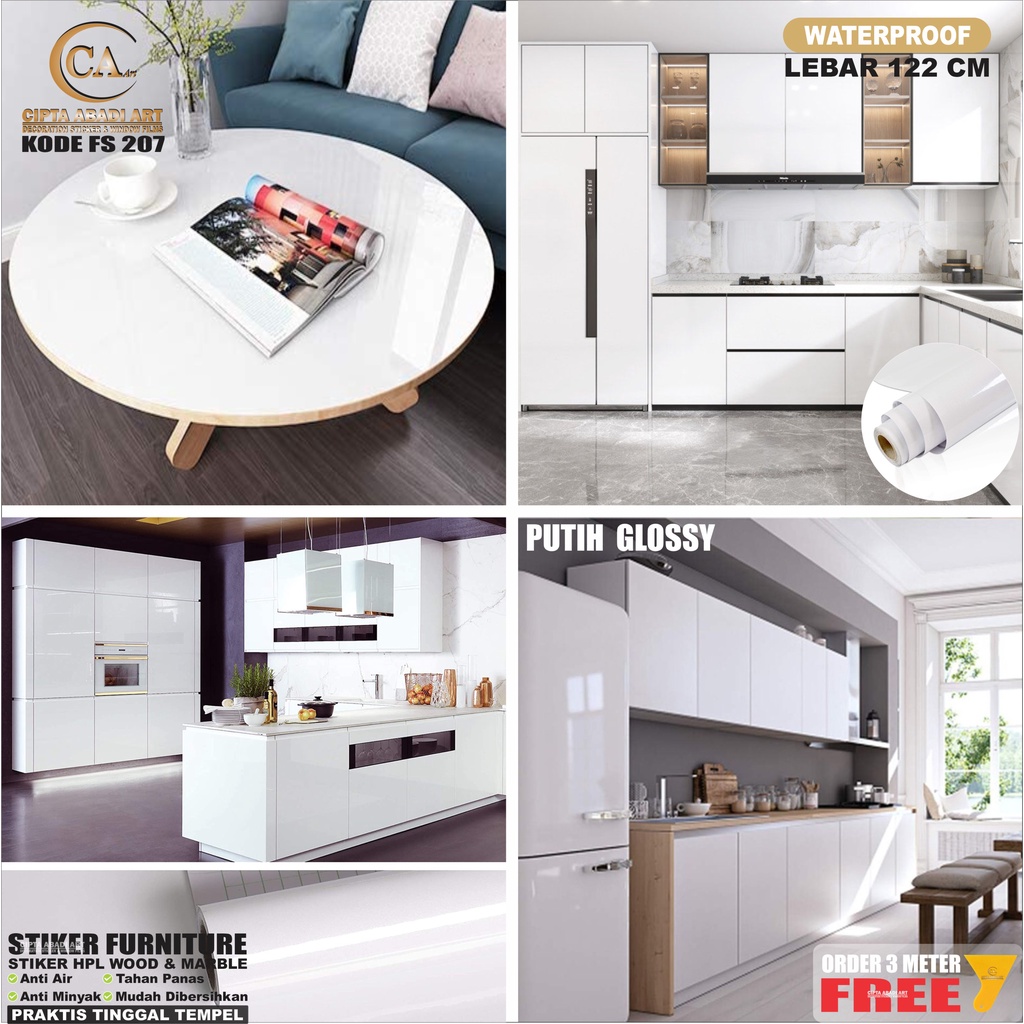 Jual PVC SHEET Stiker Furniture Lemari Meja Kitchen Set Kaca Anti Air ...