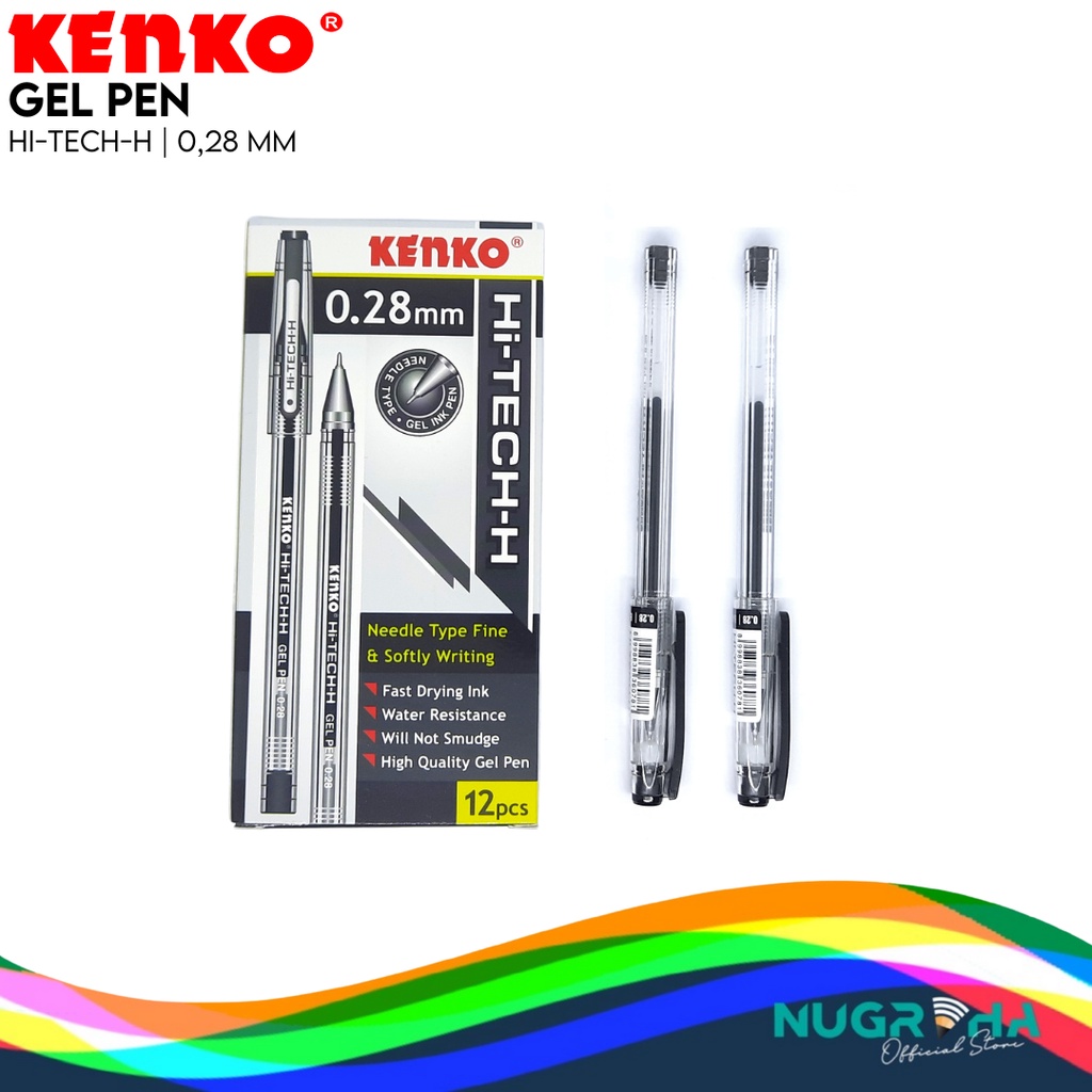 Jual Kenko Pulpen Hi Tec 0,28mm Black Hitam Biru / Hi-Tec-H Hi Tech ...