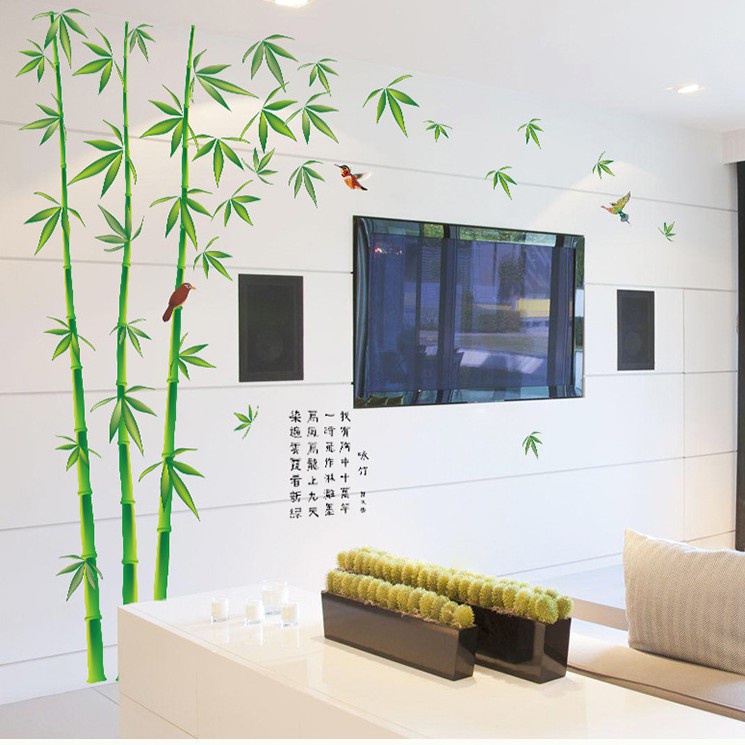 Jual JURAGAN WALL STICKER BAMBU HIJAU BAMBOO GREEN CHINESE STIKER ...