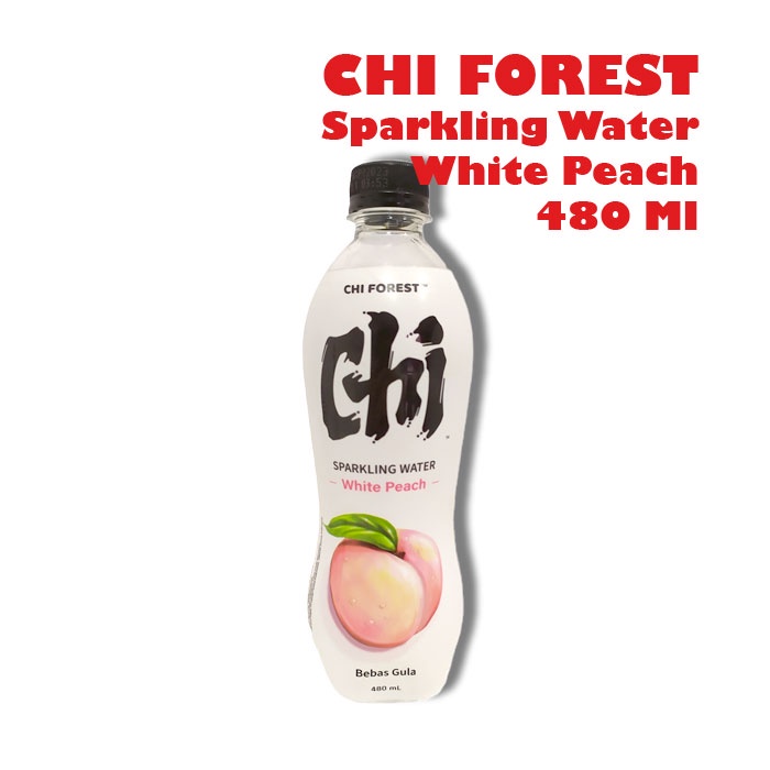 Jual CHI FOREST - Sparkling Water White Peach Minuman Soda Bebas Gula 480 Ml | Shopee Indonesia