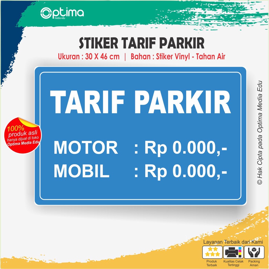 Jual Stiker Harga / Tarif Parkir | Shopee Indonesia