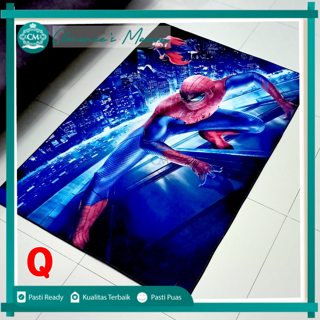 Jual Karpet Anak Karakter Kartun 90x140cm, Karpet Spiderman Anti Slip ...