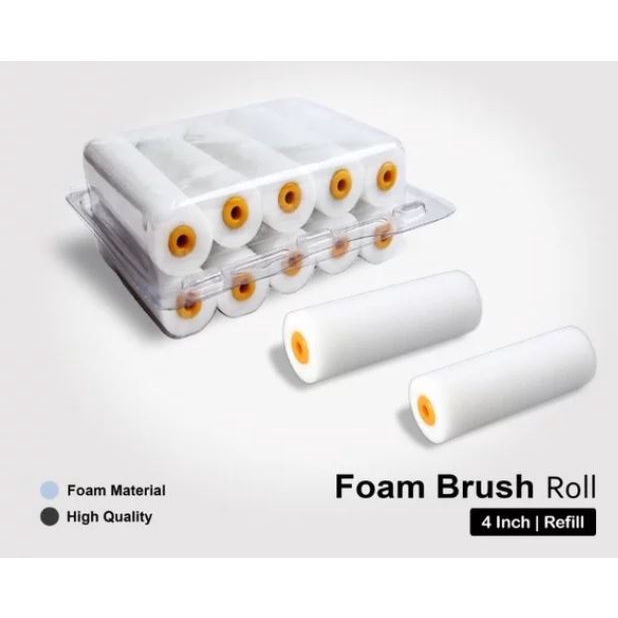 Jual Refill Kuas Roll Kapal Spon Busa Foam Brush Isi Ulang Suku Cadang ...