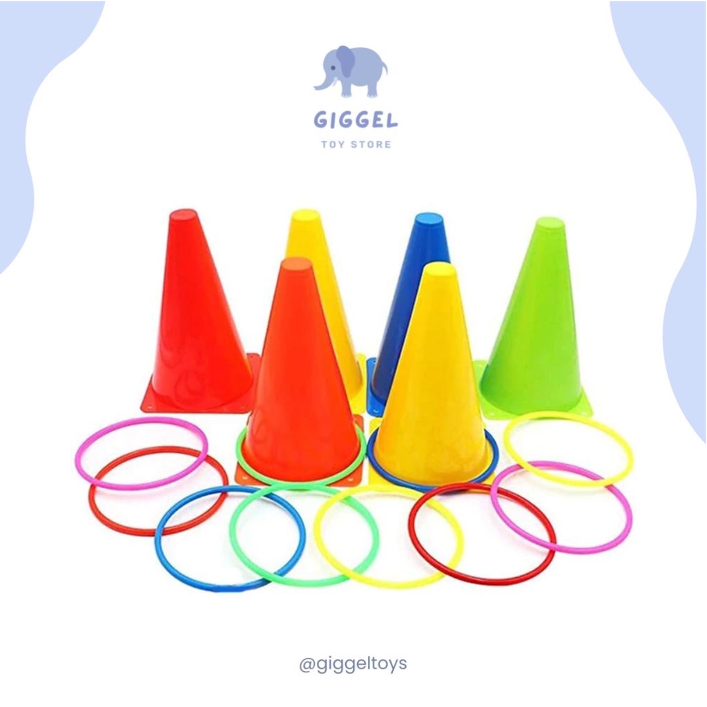 Jual [ Giggel ] Cone Ring Throw Toys / Mainan Anak Lempar Cincin ...