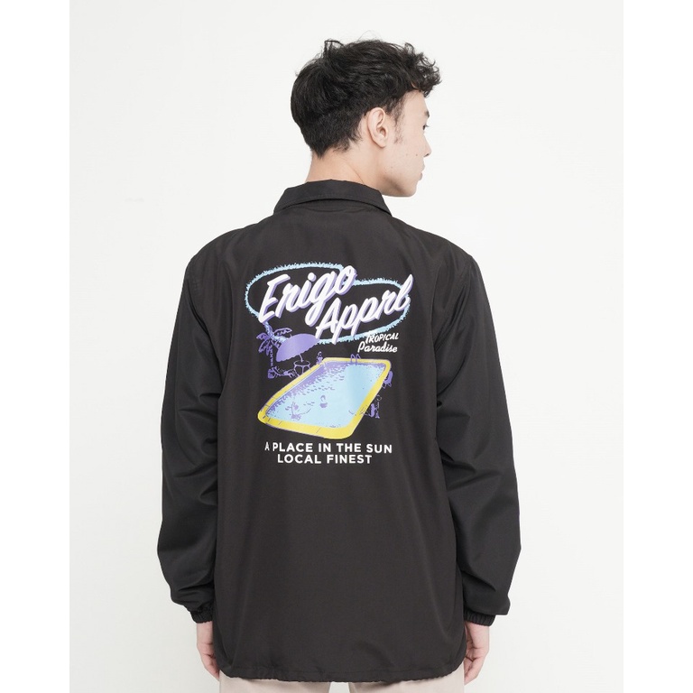 Jual Erigo Coach Jacket Finest Black Unisex | Shopee Indonesia