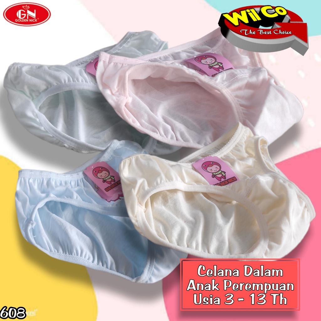 Jual K608 (1-3 pcs) Golden Nick Cd Anak Perempuan, Cd Anak Perempuan ...