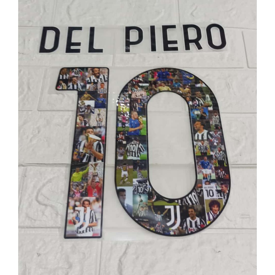 Jual Nameset Del Piero Kolase Juve Font Serie A 2020 - sekarang Sablon ...