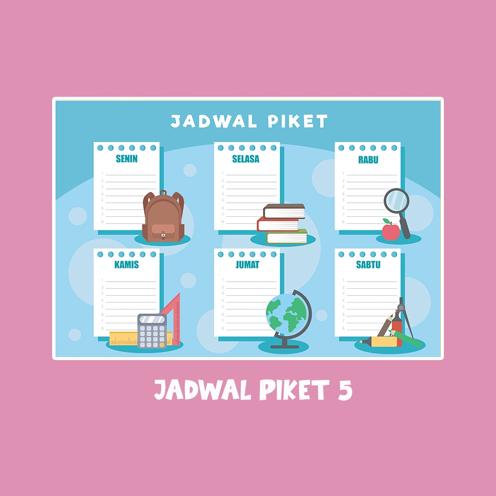 Jual #11 Kamilastorindo Poster Jadwal Piket Anak Sekolah PAUD TK SD ...