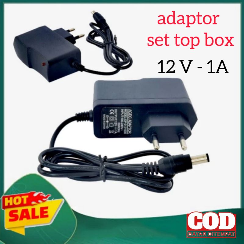 Jual ADAPTOR SET TOP BOX DVB-T2 12V-1A/ ADAPTOR STB, CCTV, RECEIVER LG ...