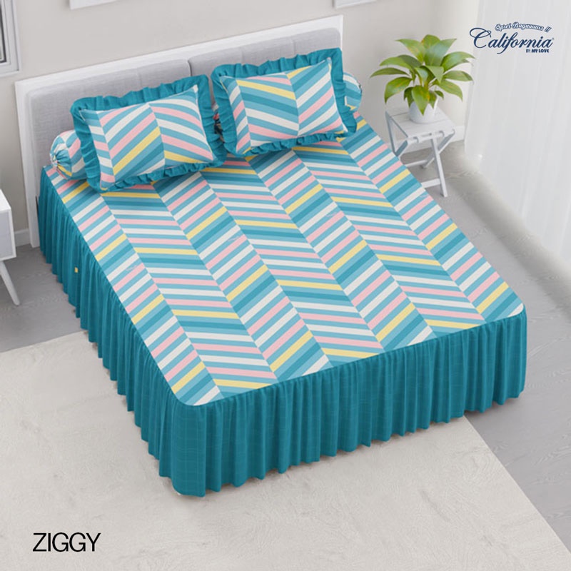 Jual CALIFORNIA Sprei King Rumbai 180x200 Ziggy | Shopee Indonesia