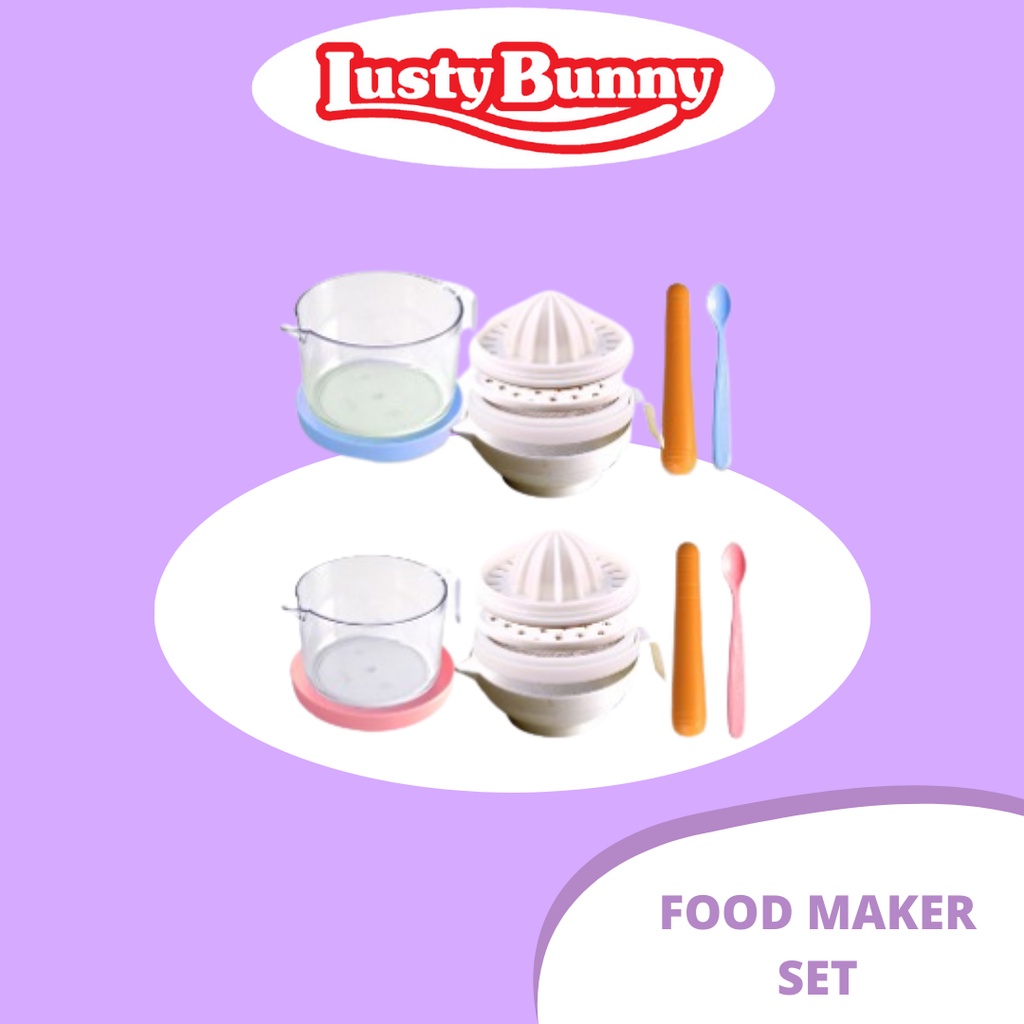 Jual Lusty Bunny Food Maker Set Perlengkapan Makan Bayi | Shopee Indonesia