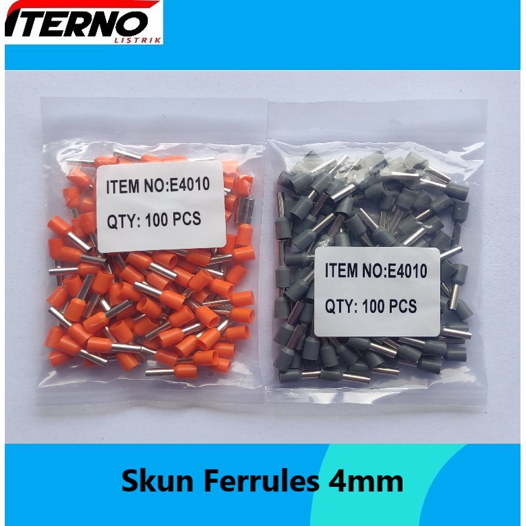 Jual Skun Kabel Ferrules 4mm E40-10 E4010 Warna | Shopee Indonesia