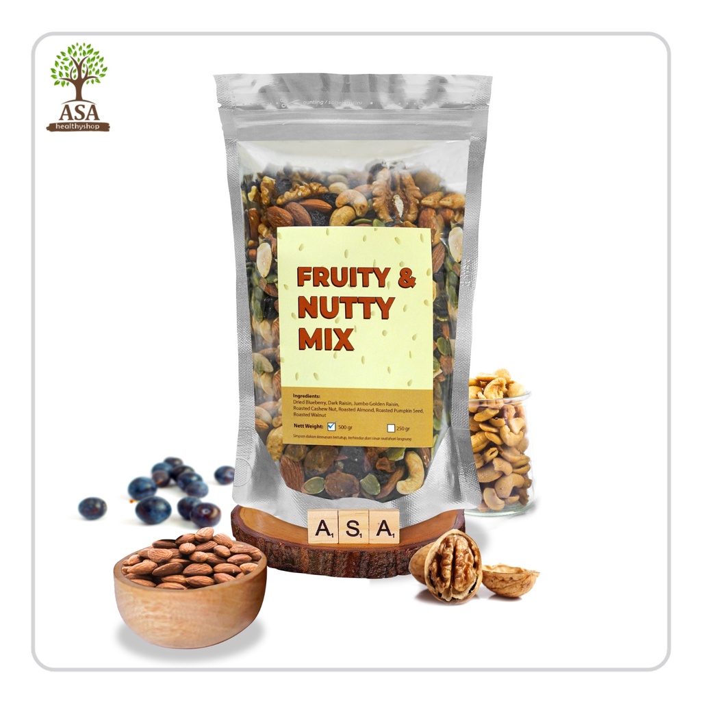 Jual Fruity & Nutty Mix 500 gram | Shopee Indonesia