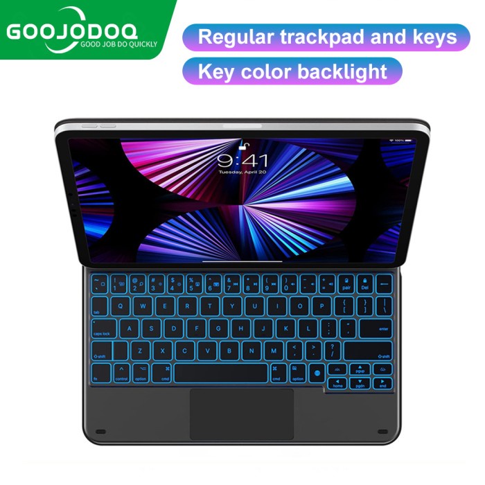 Jual GOOJODOQ Float Cantilever Keyboard Cover Magic Case For iPad Air ...