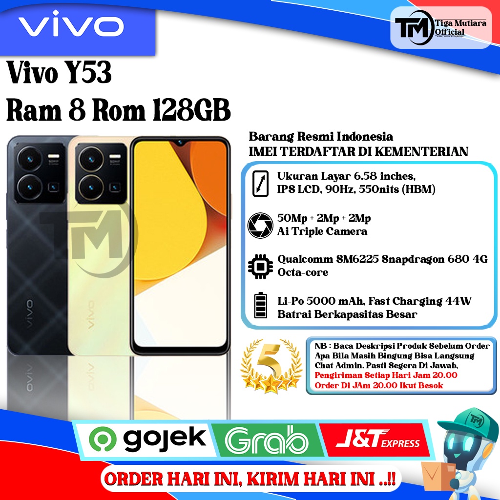Jual Vivo Y35 Ram 8 Rom 128GB Segel Original & Bergaransi Resmi | Shopee Indonesia