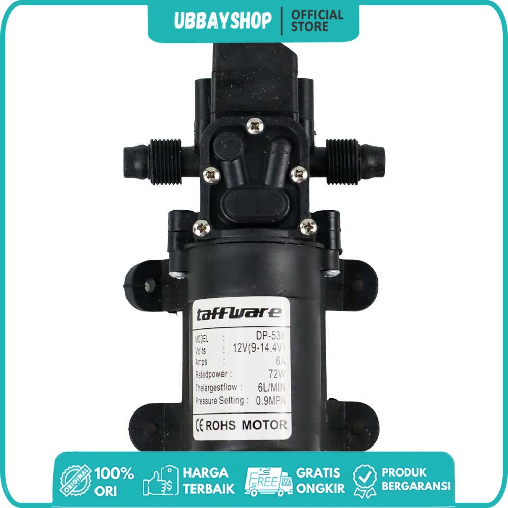 Jual Pompa Air Elektrik Diaphragm Pump 12V 72W 130PSI - DP-538 | Shopee ...
