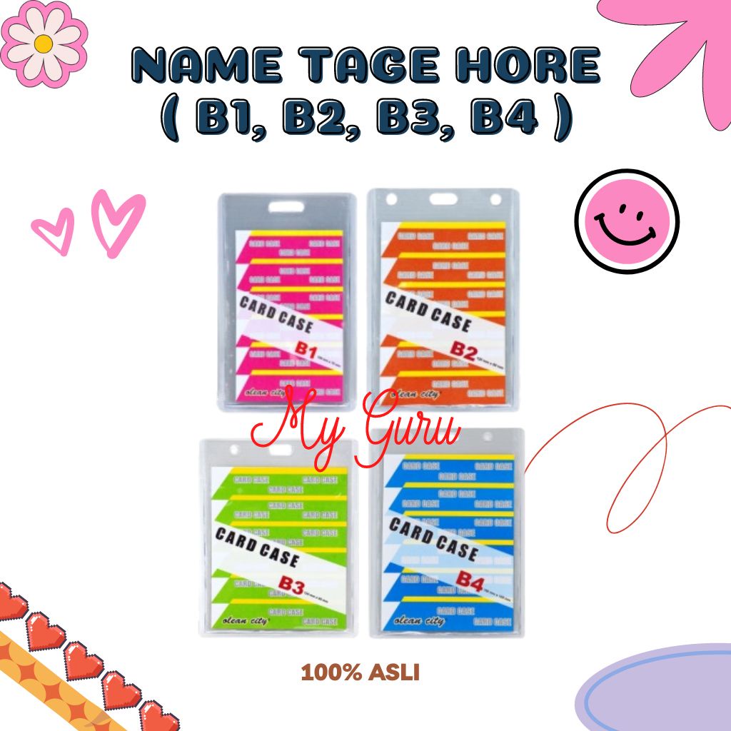 Jual [PAK] CARD CASE B1, B2, B3, B4 BERDIRI / PLASTIK ID CARD CASE ...