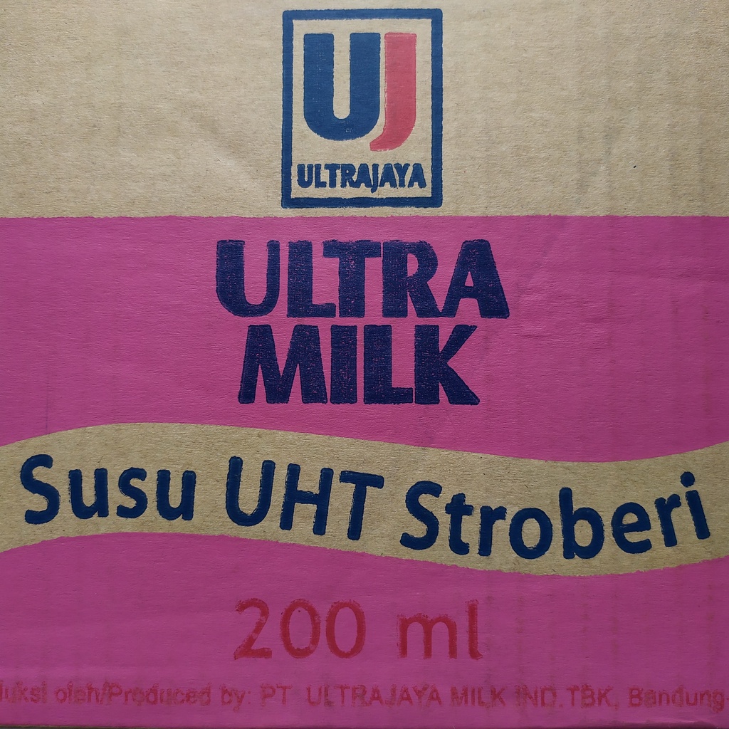 Jual Ultra Jaya Ultra Milk Susu UHT STOBERI Strawberry 200ml Karton ...