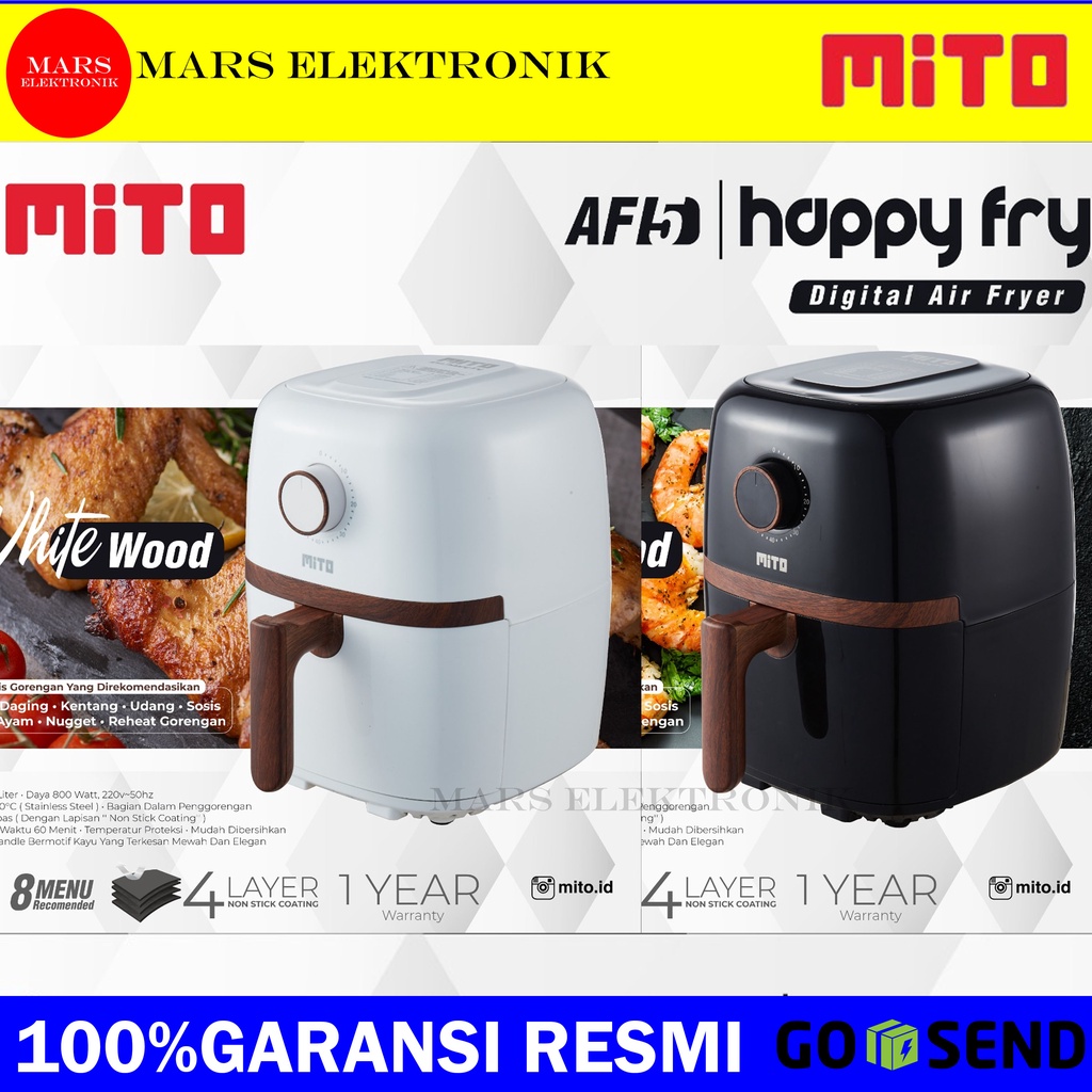 Jual Air Fryer Mito Af5 Happy Fry Mito 4 Liter Mito Ir Fryer Af5