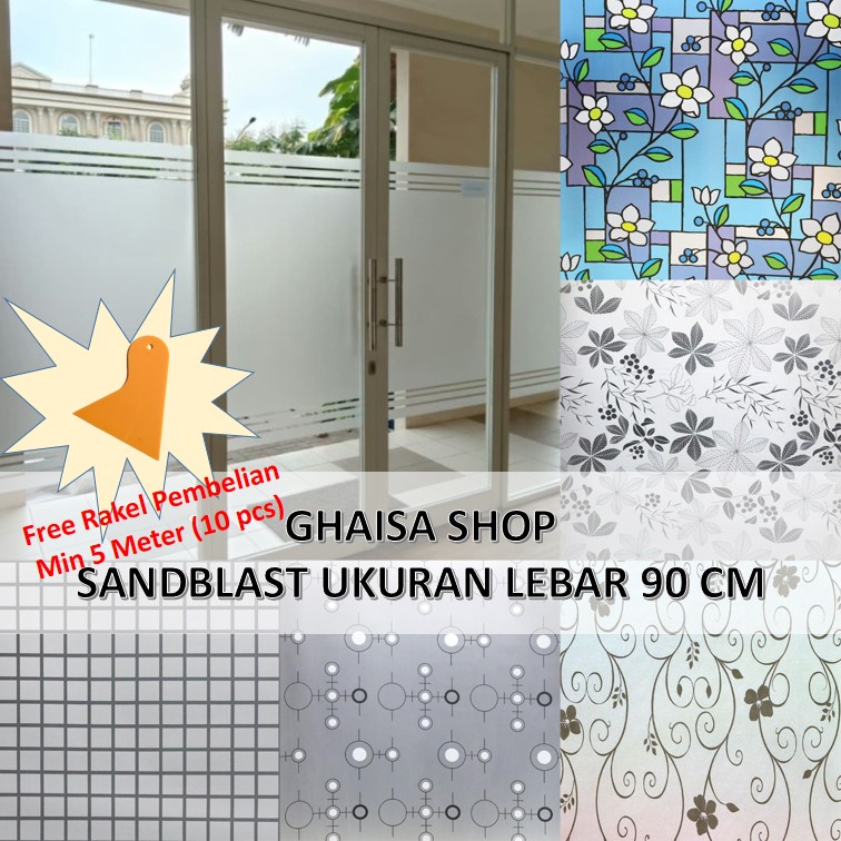 Jual Sticker Sandblast | Glass Sticker | Kaca Film Lebar 90cm | Shopee ...
