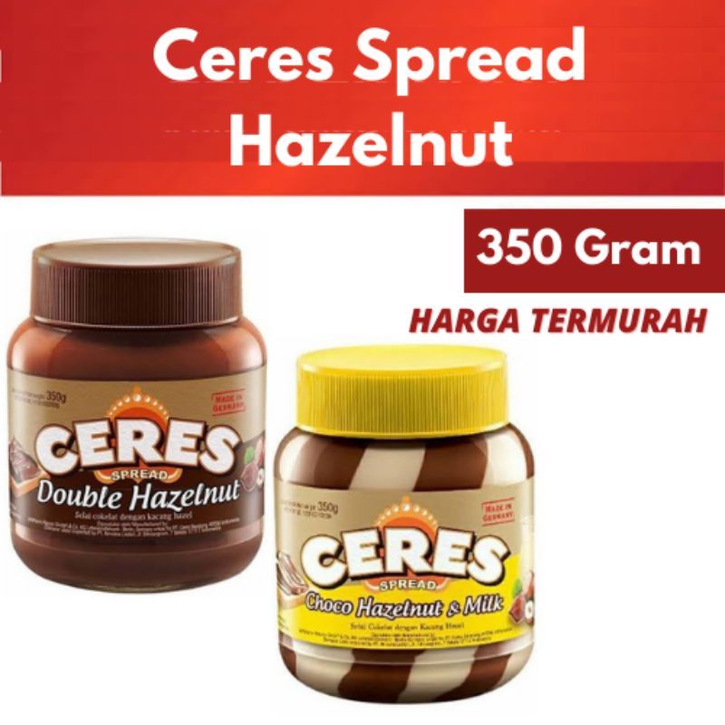 Jual Selai Ceres Spread 350g Double Hazelnut | Choco Hazelnut & Milk ...