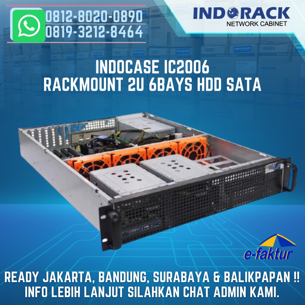 Jual Rackmount Case 2U 6 Bay HDD SATA Casing Server IC2006 | Shopee ...