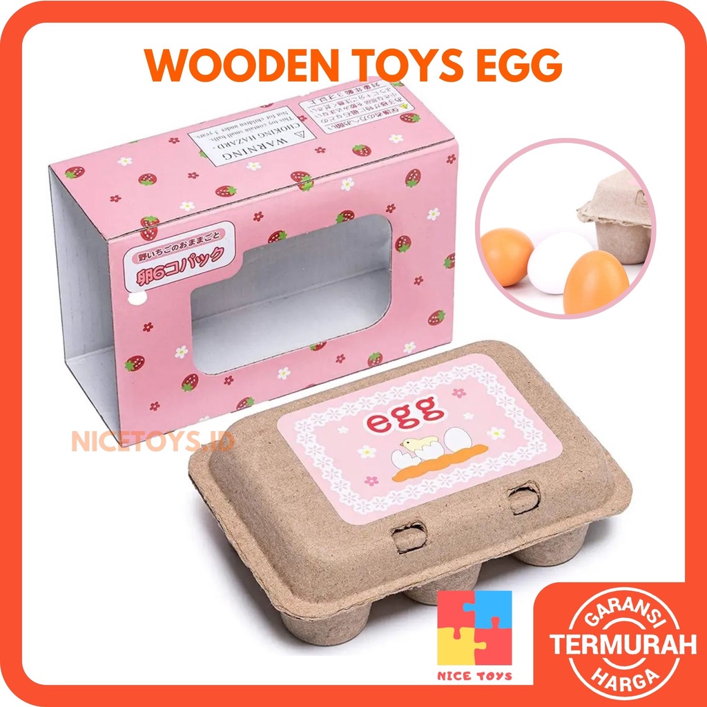 Jual Wodden Toys Mini Egg Mainan Telur Mainan Anak Perempuan Mainan ...