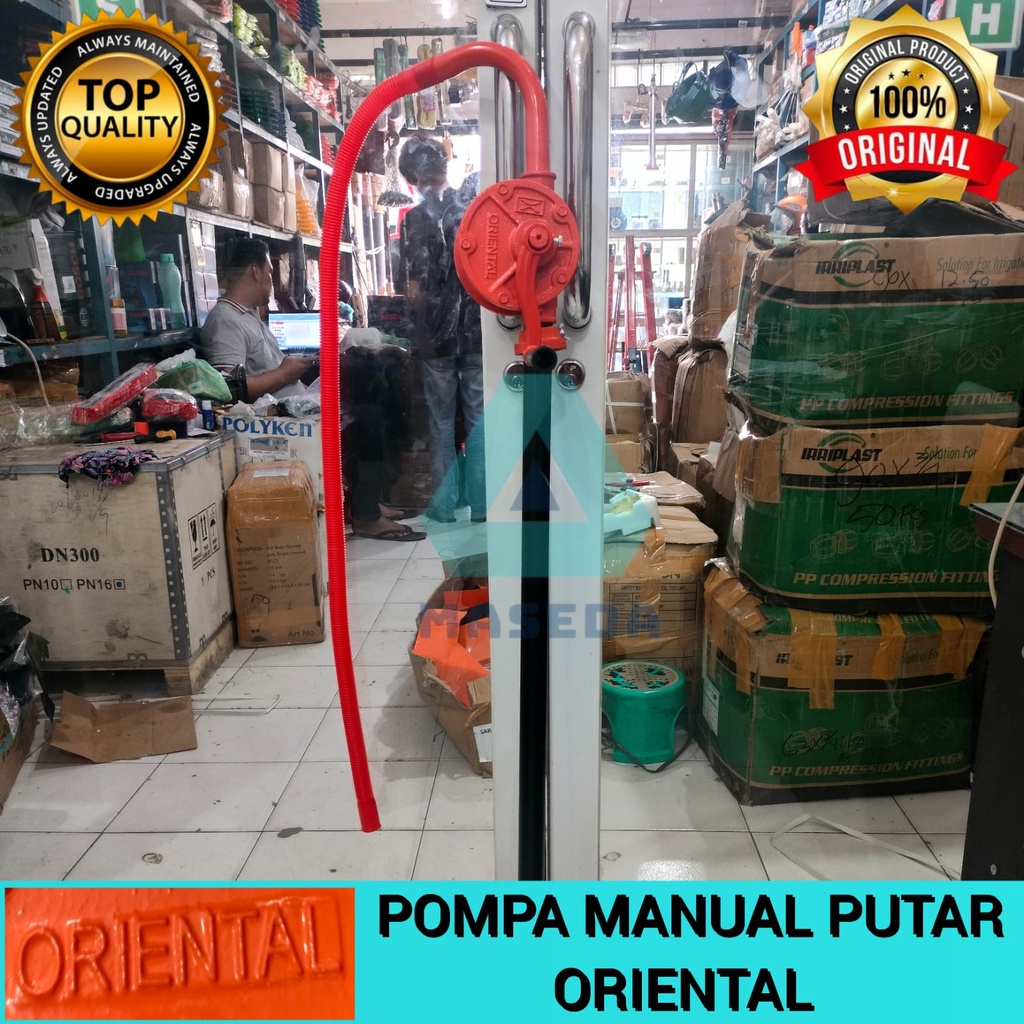 Jual Pompa Oli Drum ORIENTAL Rotary Hand Oil Pump Manual Putar tangan x ...